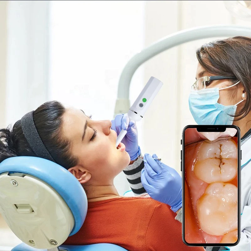 Dental camera monitor WiFi tooth intra oral endoscope with LED Light i ...